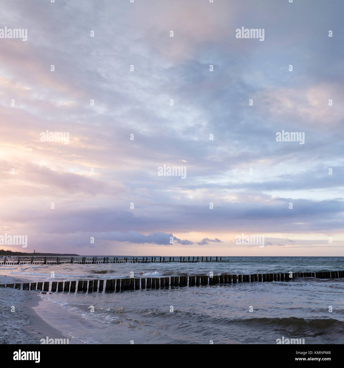 Cloudy sky over the Baltic sea, Zingst, Fischland-Darß-Zingst ...