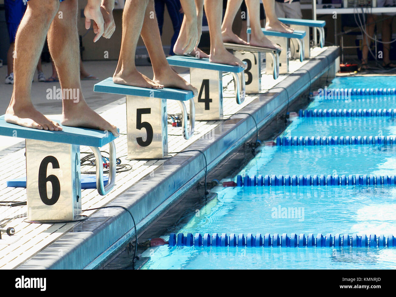 Swimmer starting block hi-res stock photography and images - Alamy