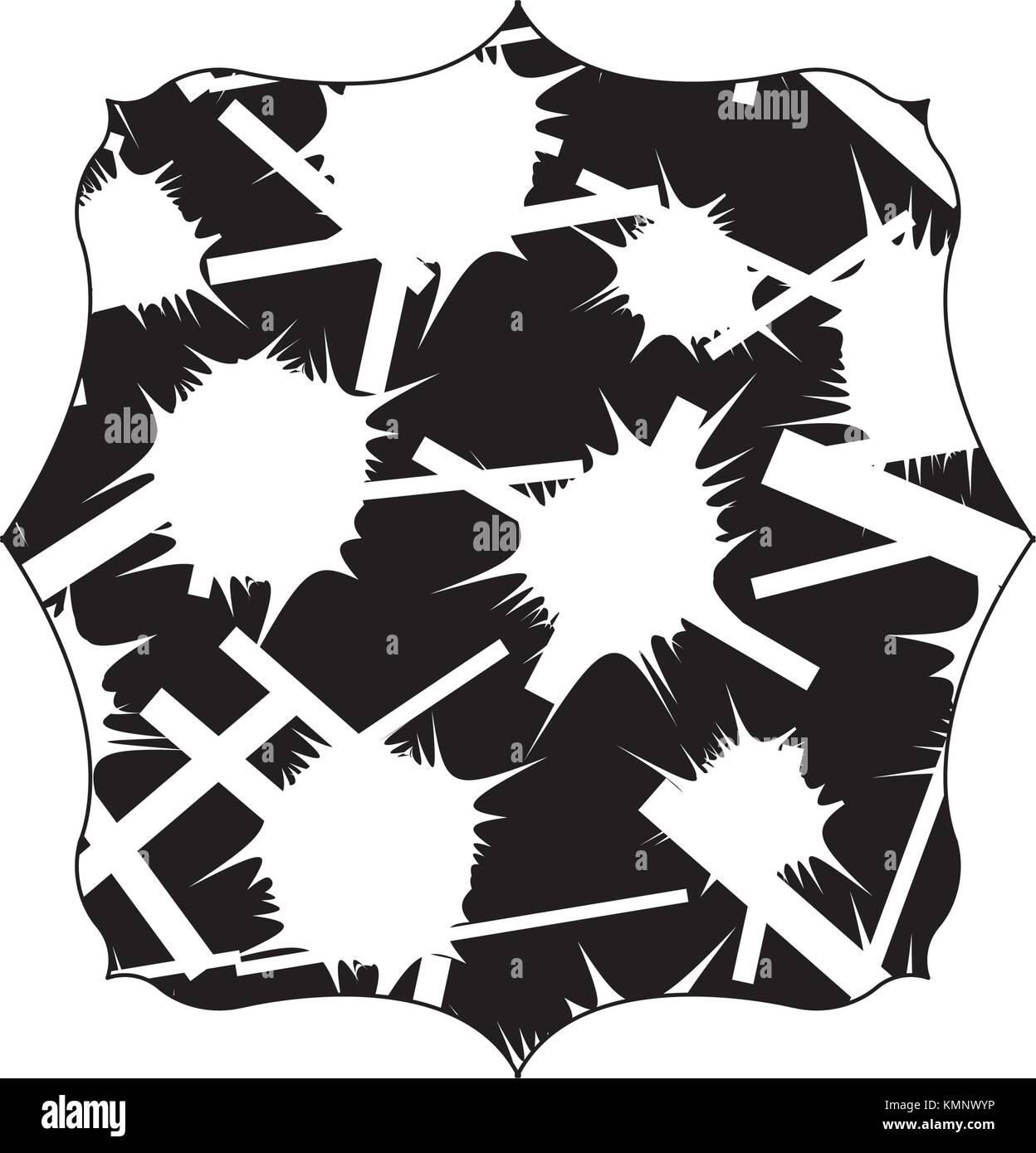 contour square with abstract memphis design background Stock Vector ...