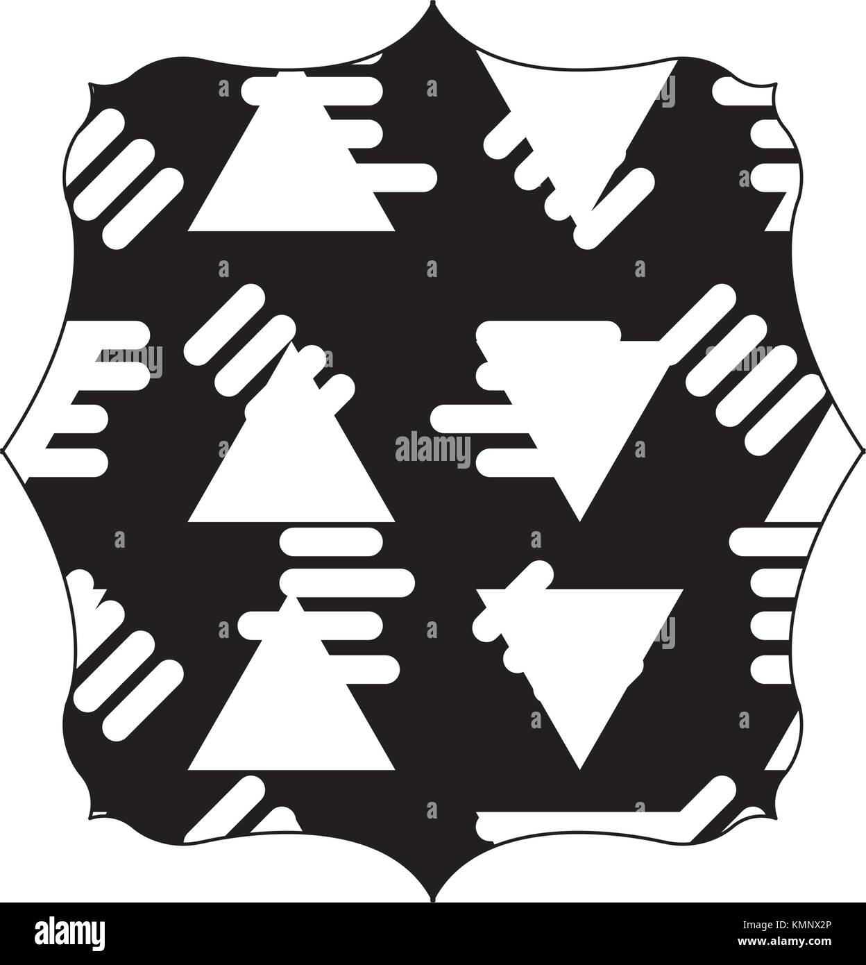 contour square with abstract graphic design background Stock Vector ...