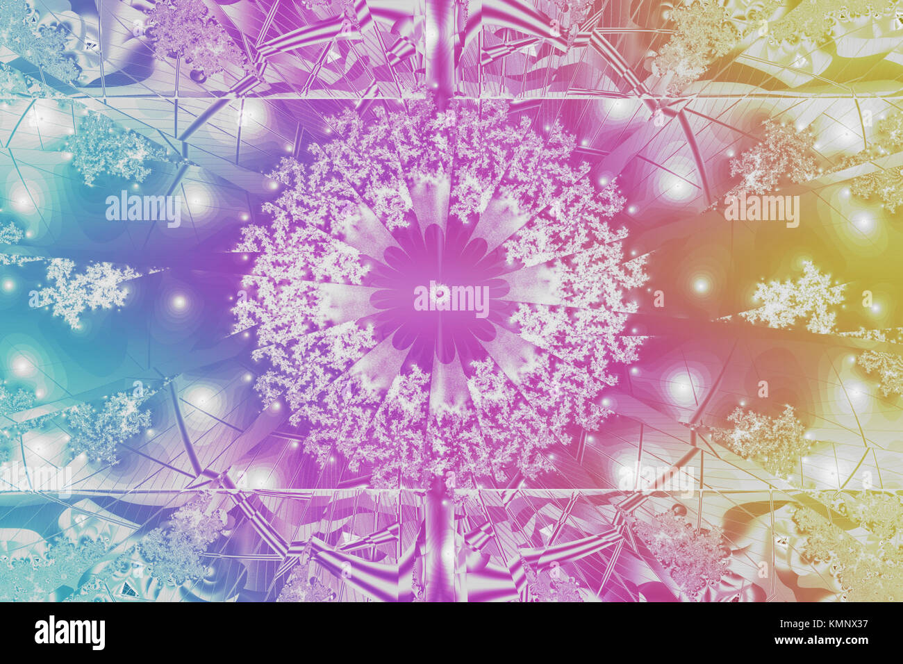 Illustration of a beautiful colored drawing of fractal structures Stock ...