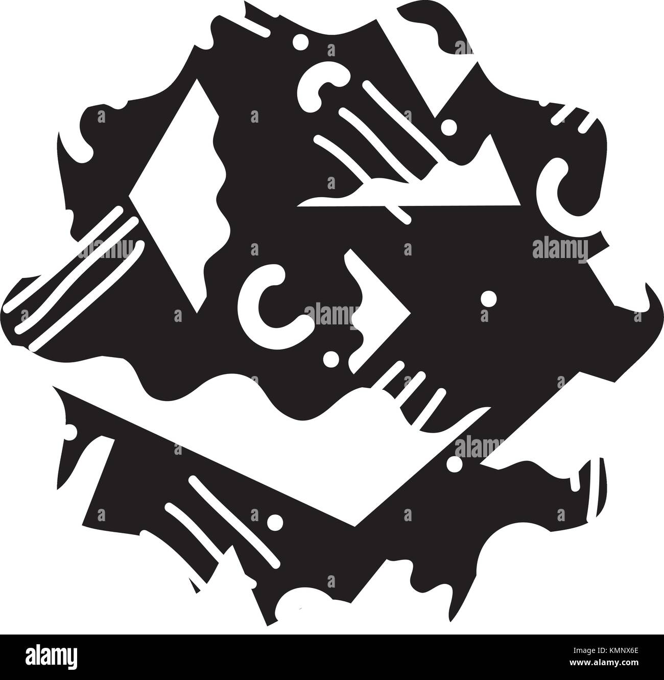 contour star with abstract figures style background Stock Vector Image ...