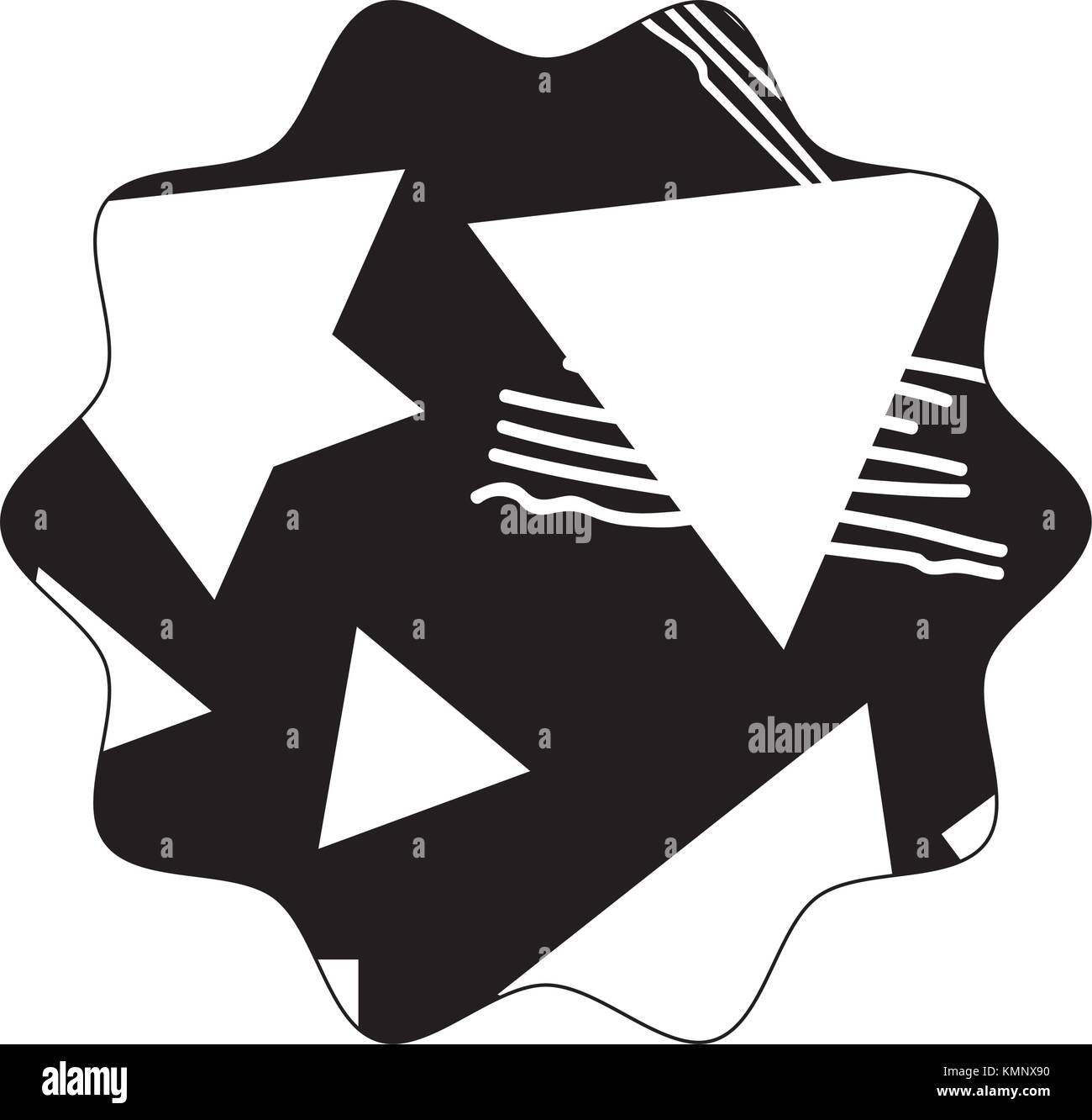 contour star with geometric figure stye background Stock Vector Image ...