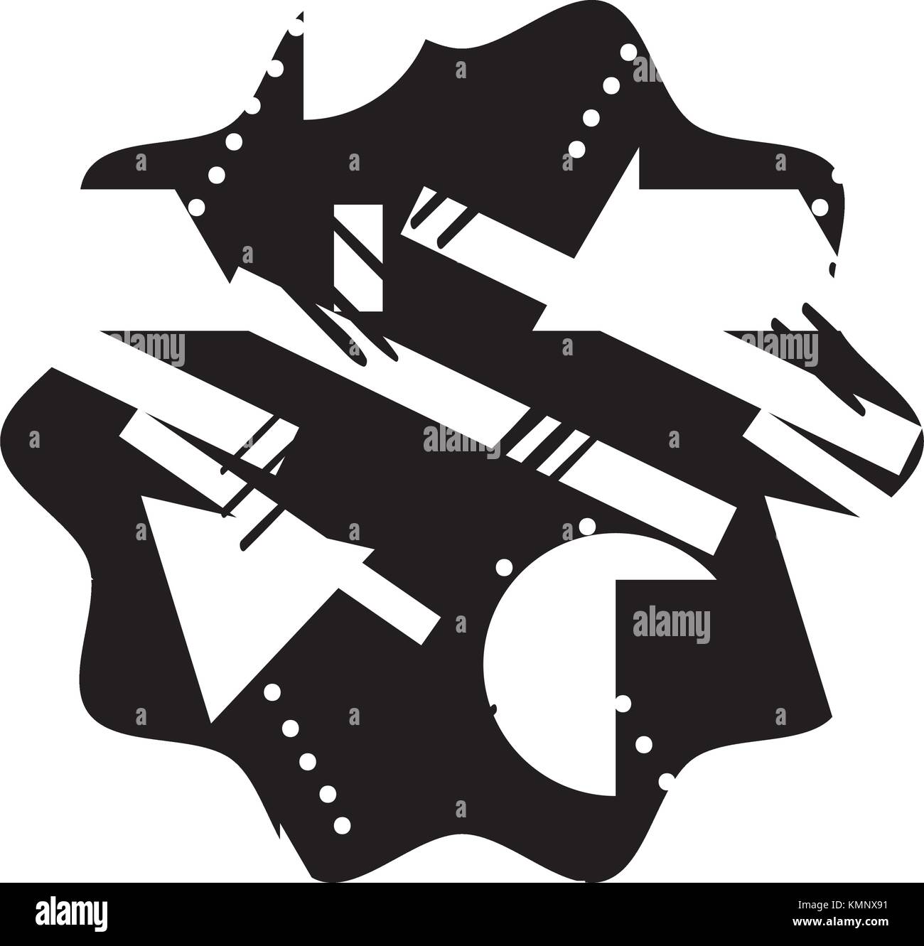 contour star with geometric abstract style background Stock Vector ...