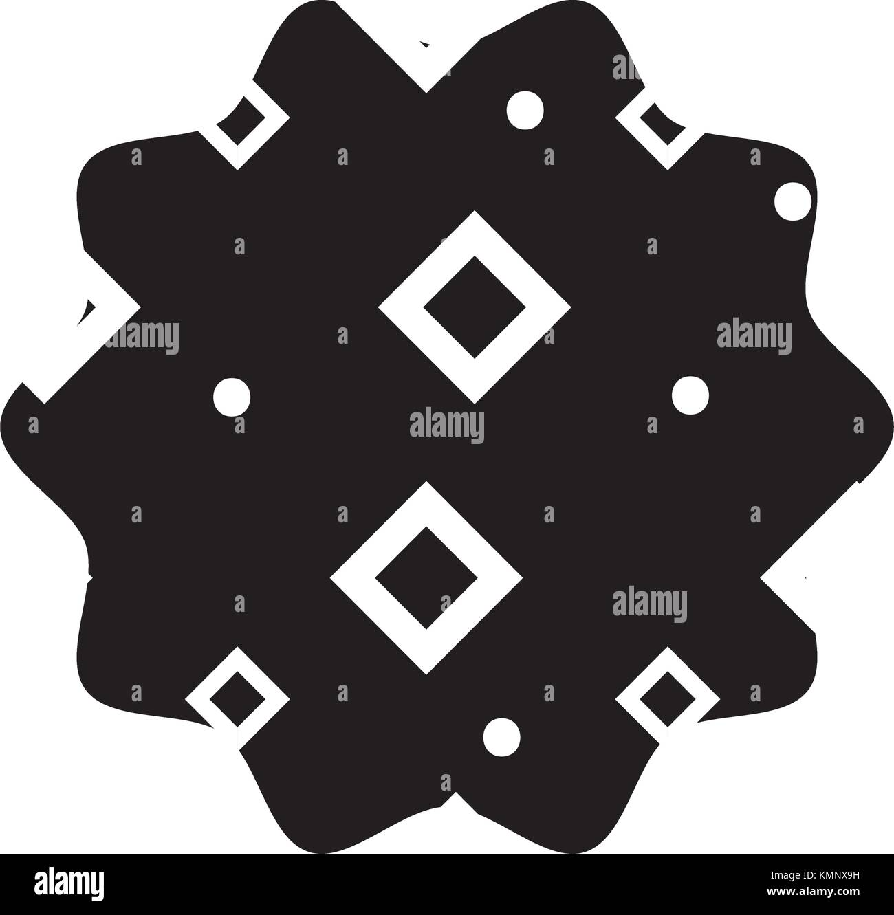 contour star with memphis style abstract background Stock Vector Image ...