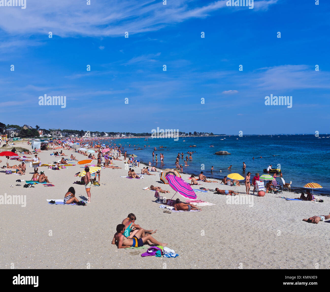9837. Morbihan, Carnac, Beach, Brittany, France Stock Photo - Alamy
