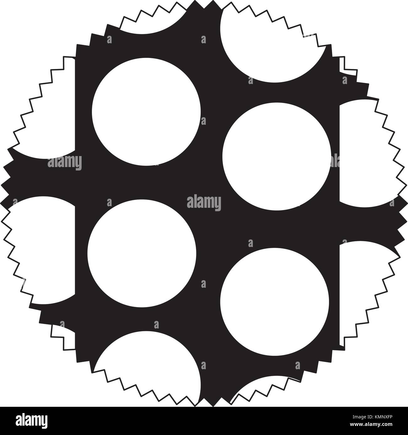 contour circle with memphis geometric figure background Stock Vector ...