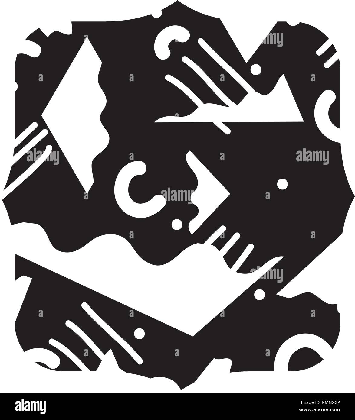 contour quadrate with abstract figures style background Stock Vector ...