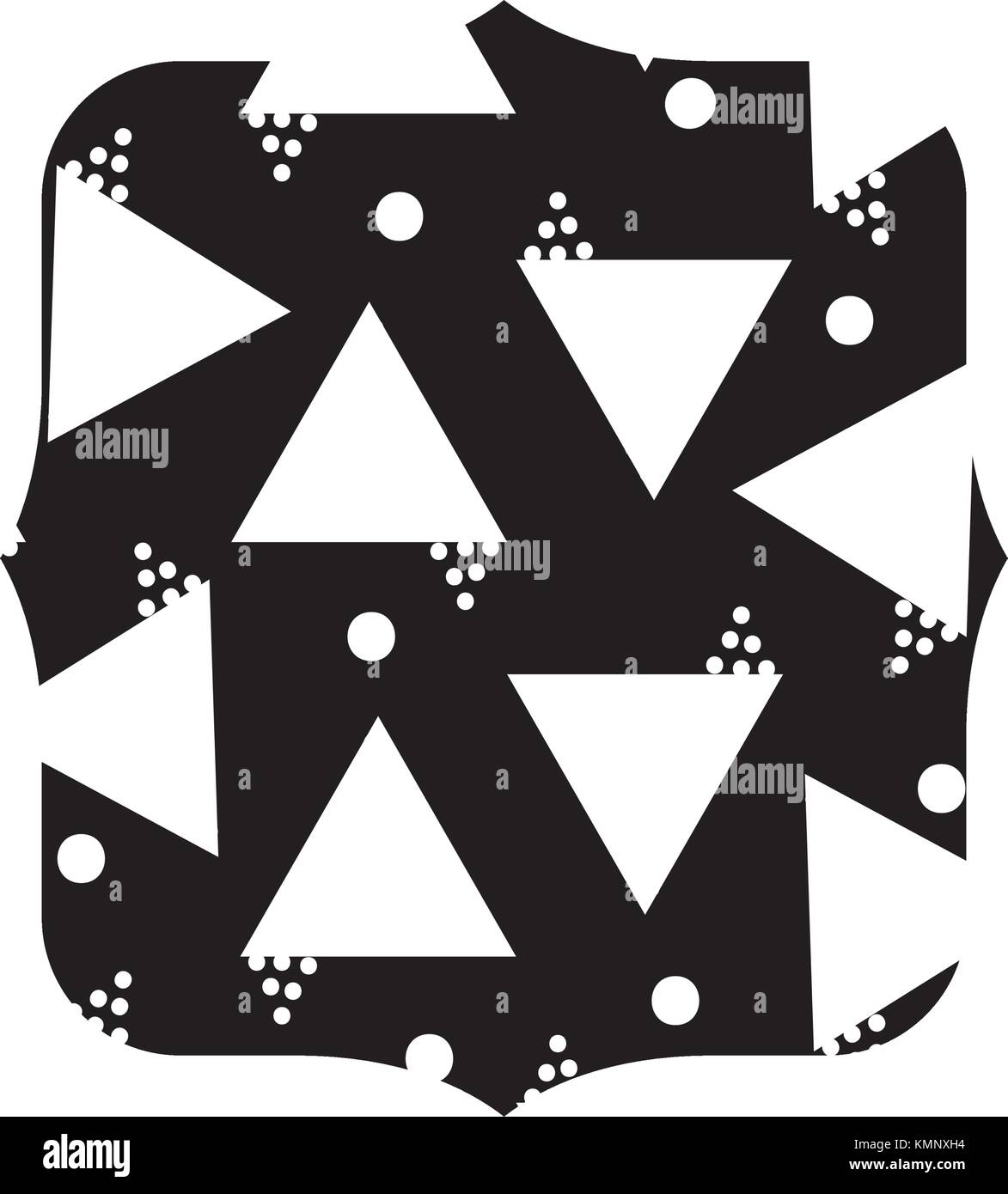 contour quadrate with geometric style figures background Stock Vector ...