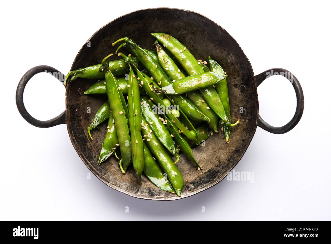 Spicy fried Green Peas pod or chatpata matar falli Stock Photo - Alamy