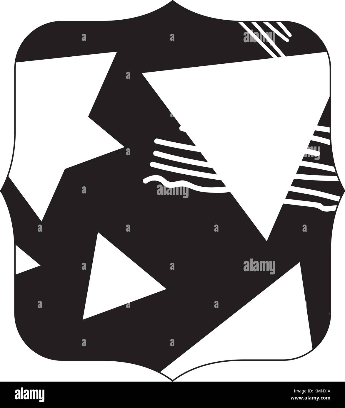 contour quadrate with geometric figure stye background Stock Vector ...