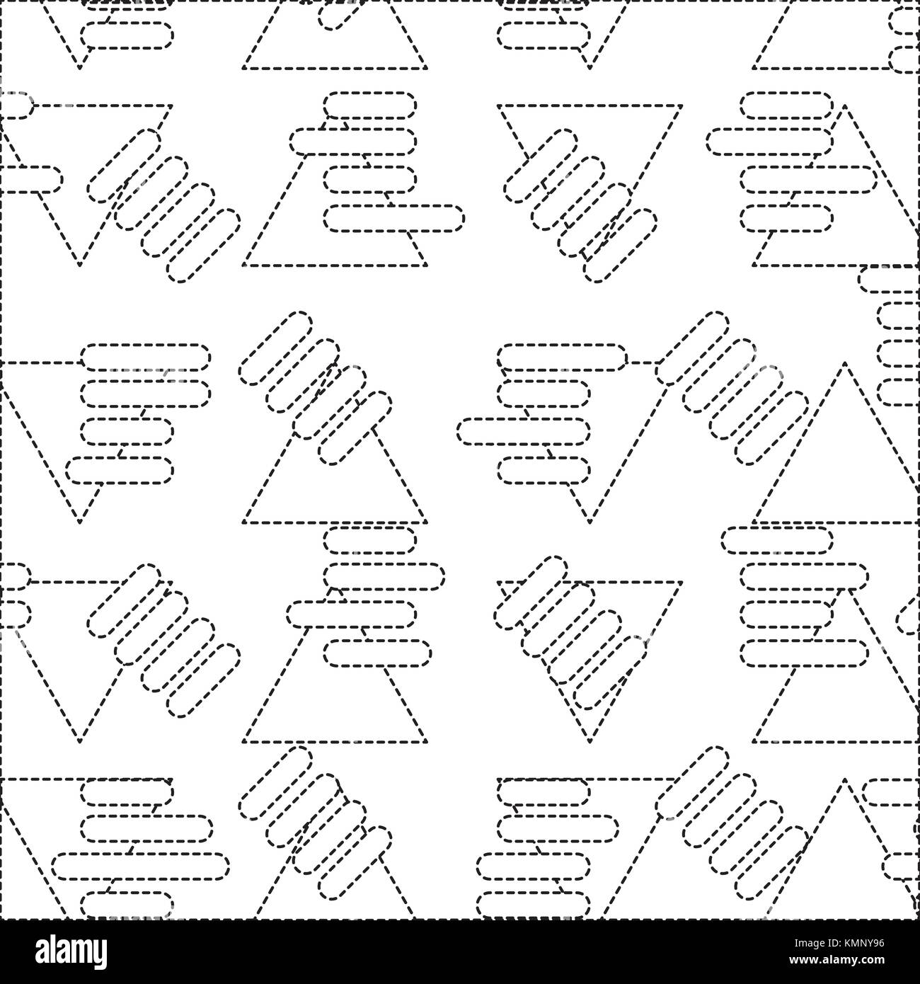 dotted shape memphis triangle style figure background Stock Vector ...