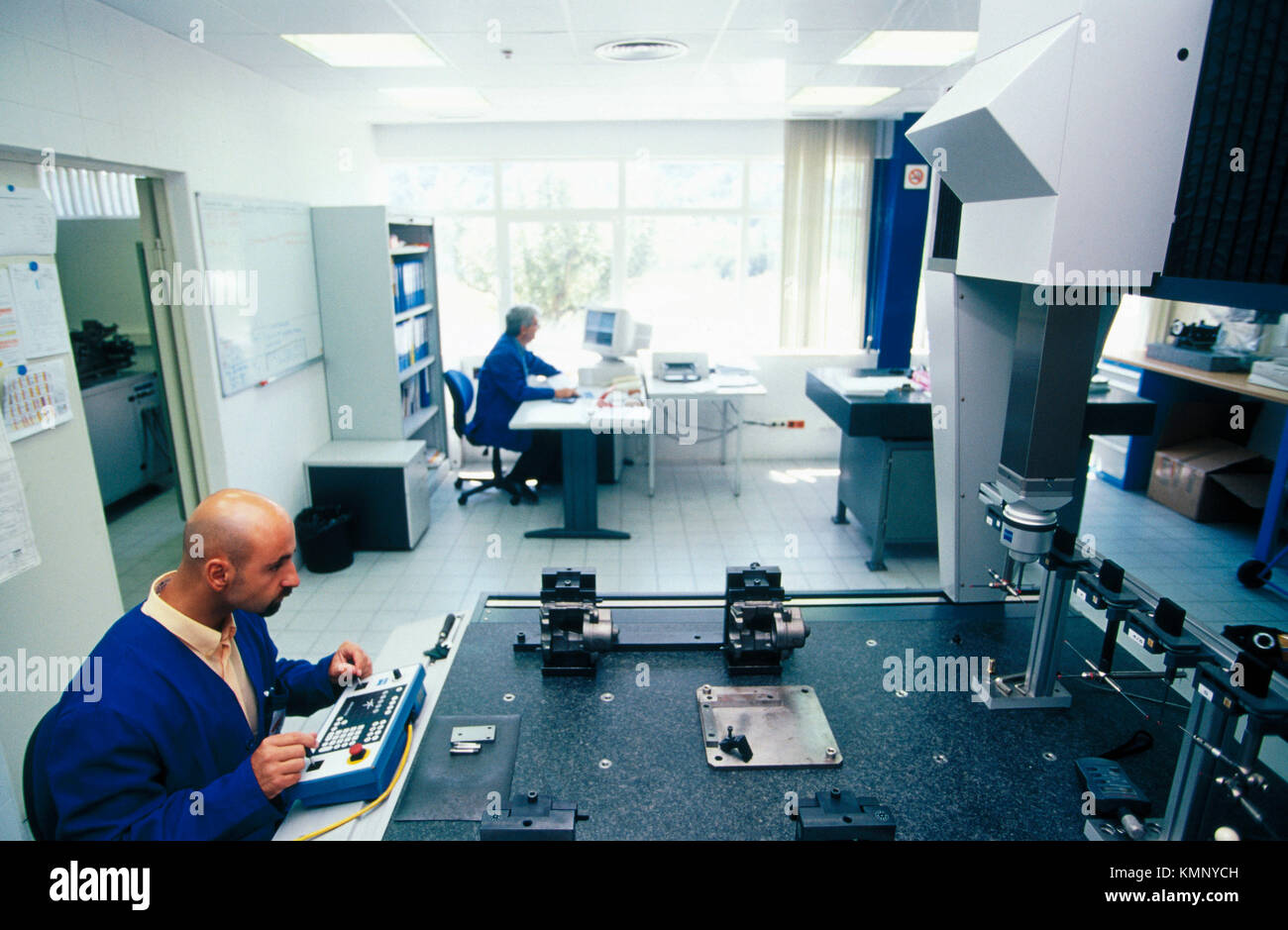 Automotive industry, car parts manufacturing. Three-dimensional control ...