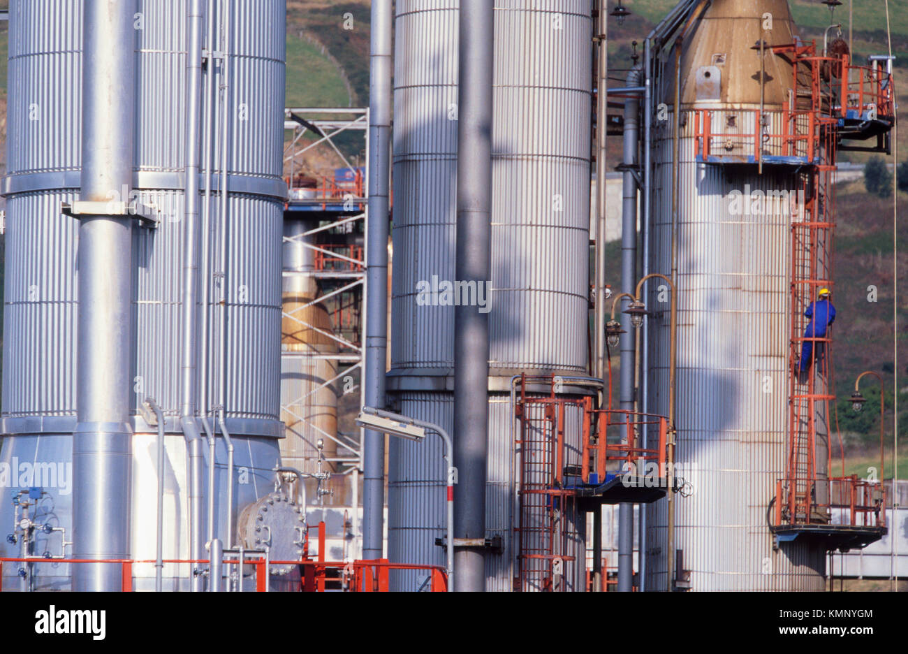 Muskiz oil refinery. Biscay. Spain Stock Photo - Alamy