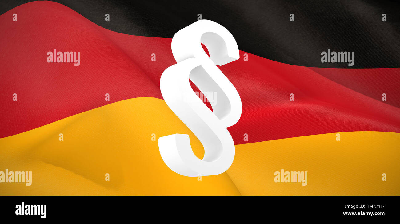 Vector icon of section symbol against digitally generated german ...