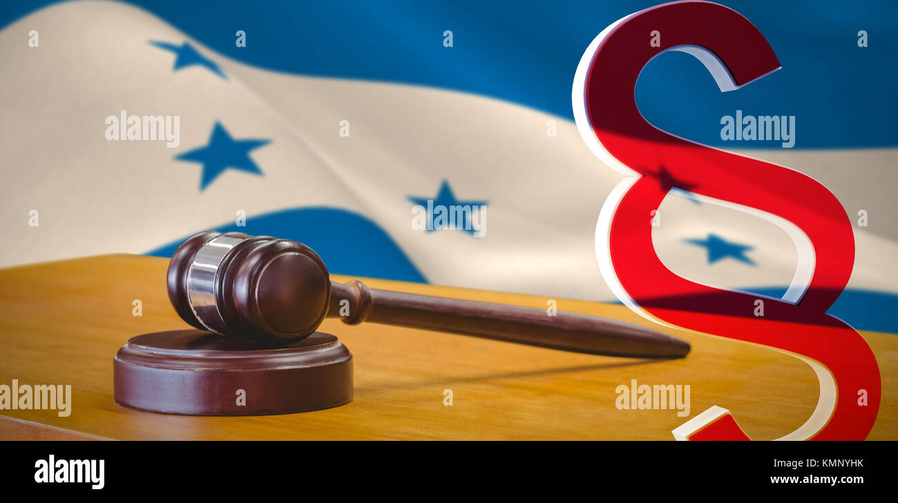 Vector icon of section symbol against digitally generated honduran ...