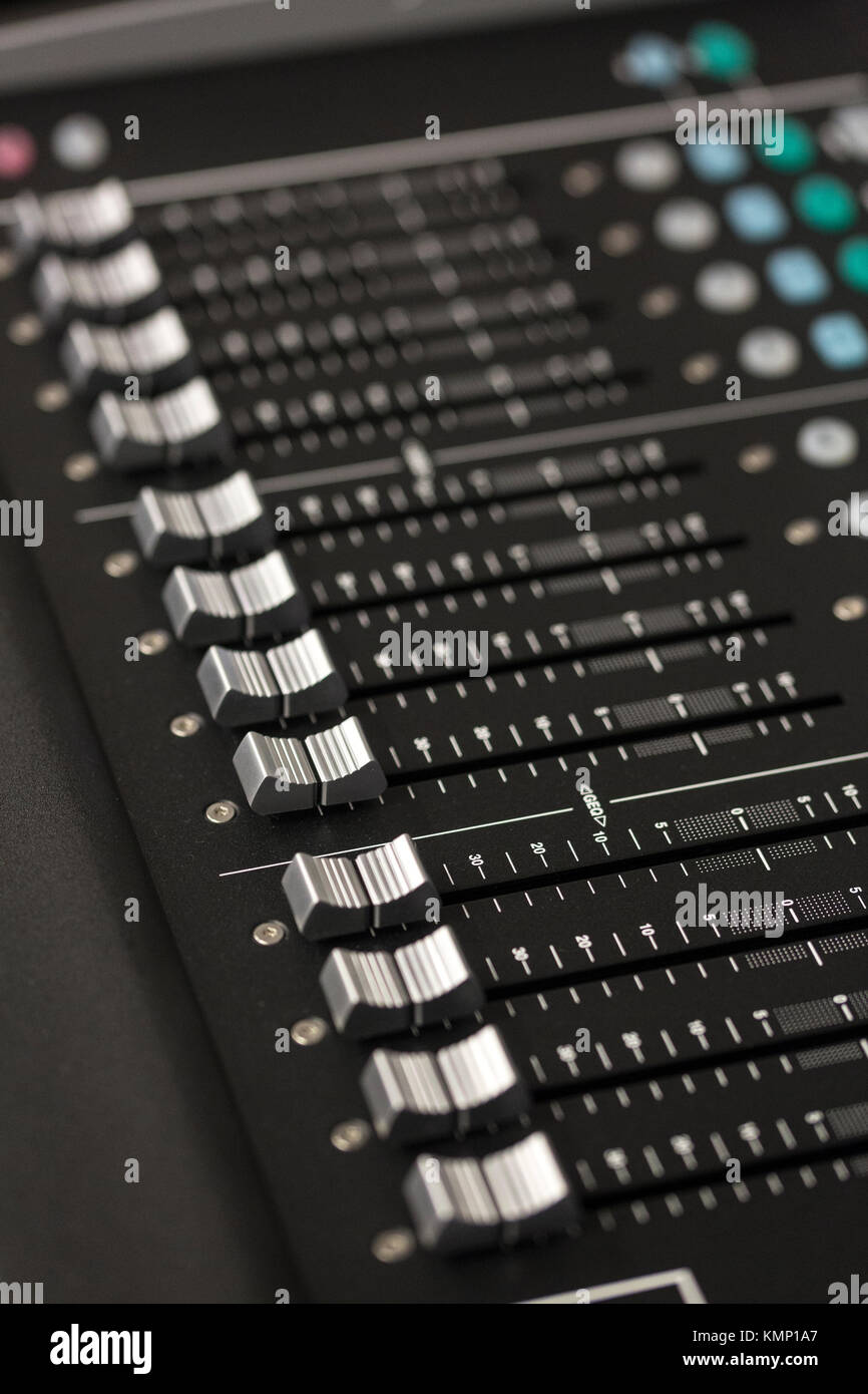 digital mixer instrument used for producer digital sound Stock Photo ...