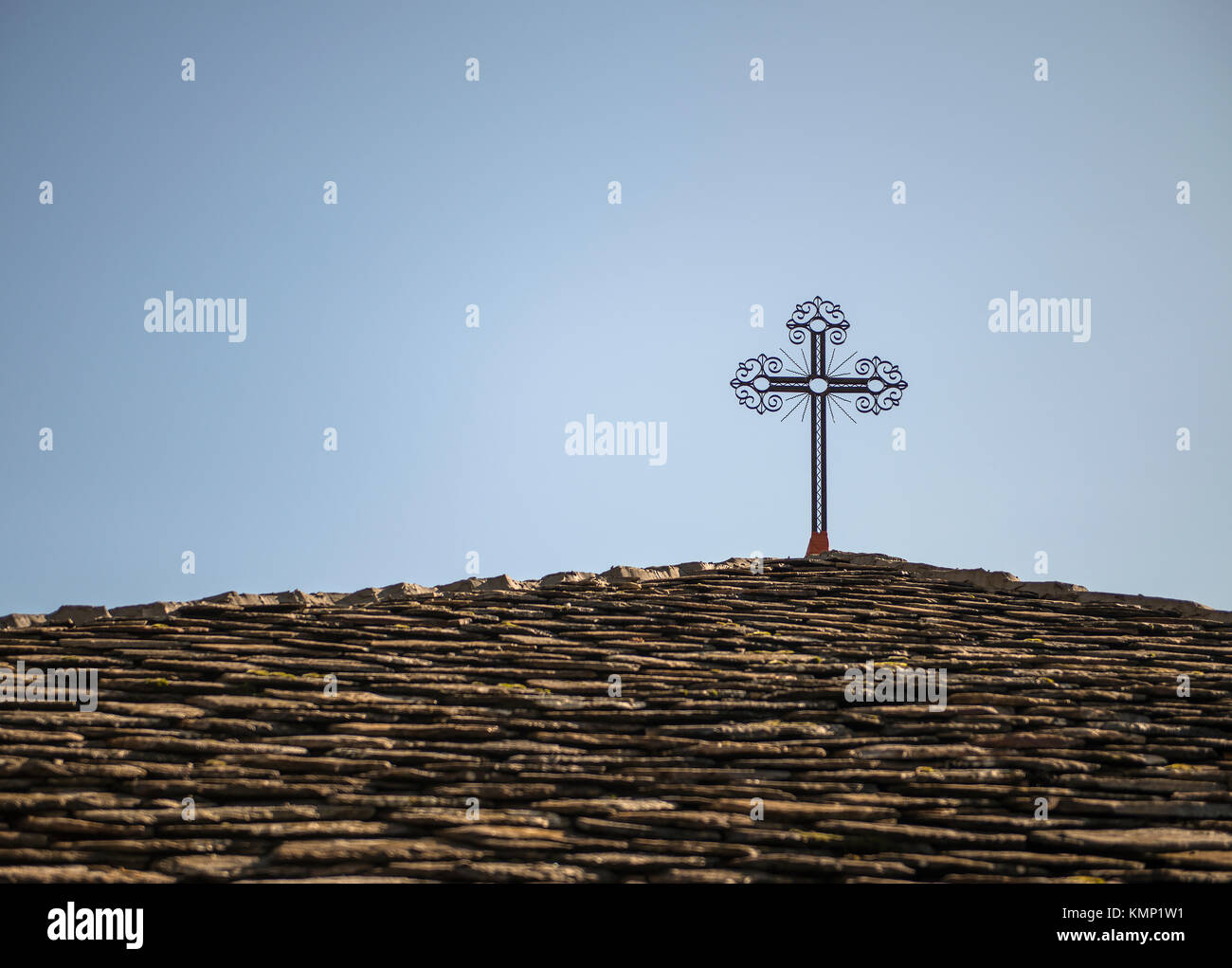 church cross on the rooftop, close-up view Stock Photo - Alamy