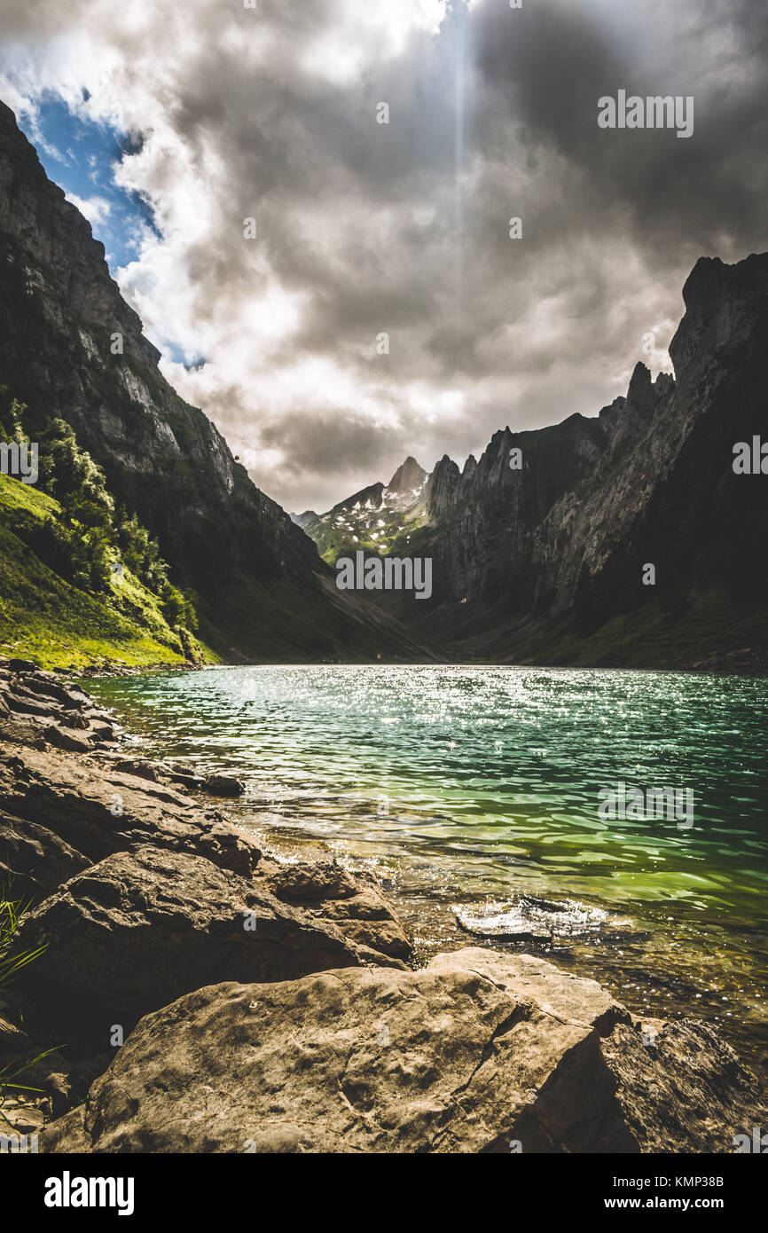 breathtaking view in the mountains of Switzerland Stock Photo - Alamy