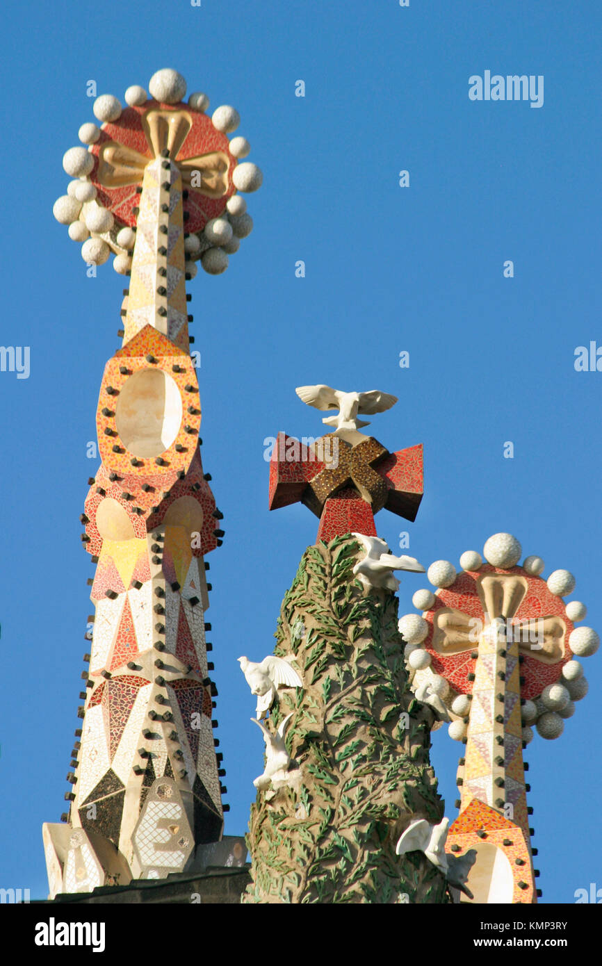 Spires. La Sagrada Familia. Barcelona. Catalonia. Spain Stock Photo - Alamy