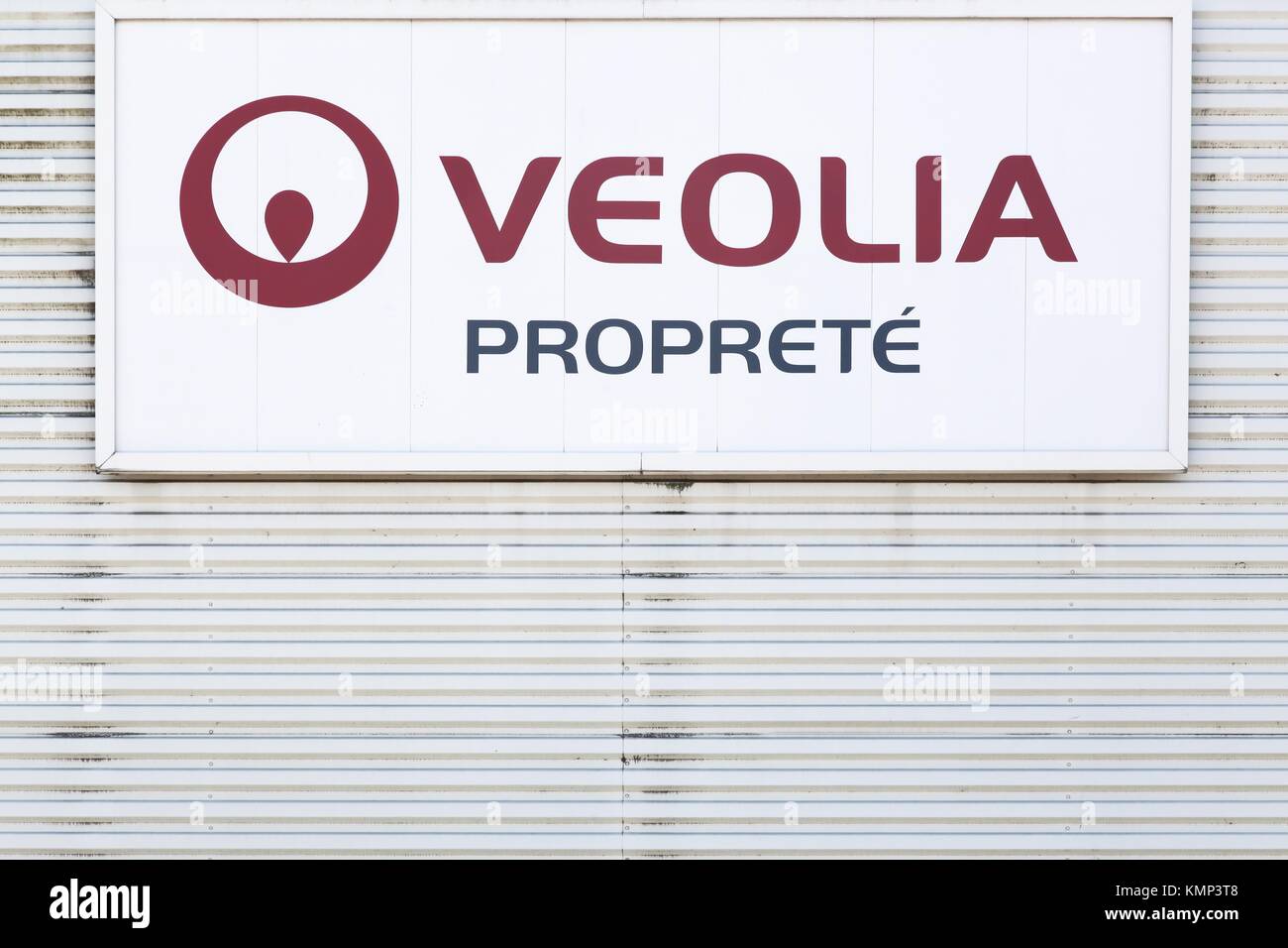 Saint Priest, France - June 18, 2017: Veolia proprete logo on a wall ...