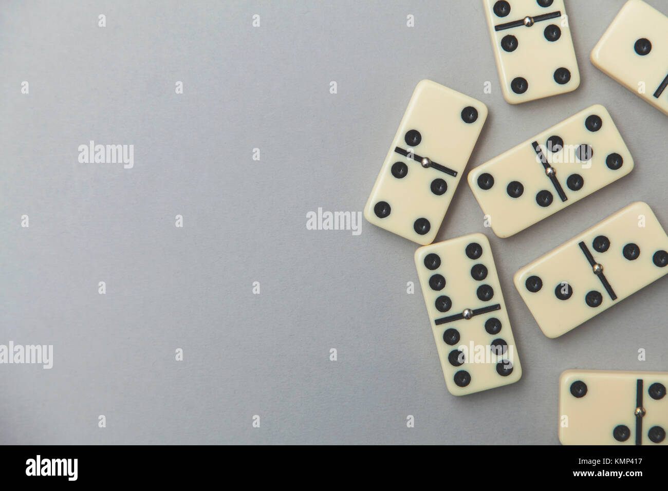 Domino background. Business strategy concept Stock Photo - Alamy