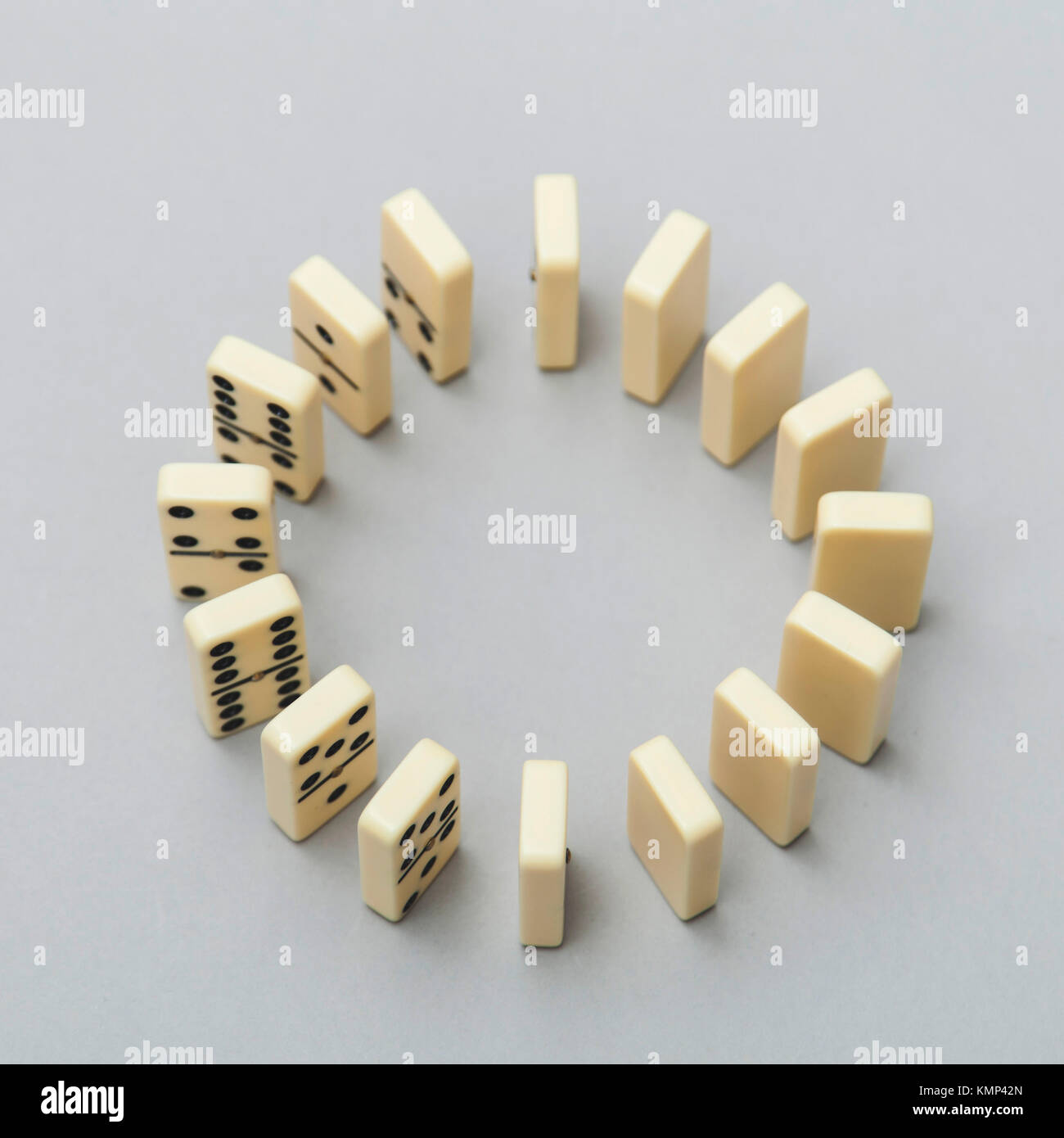 Domino background. Business strategy concept Stock Photo - Alamy