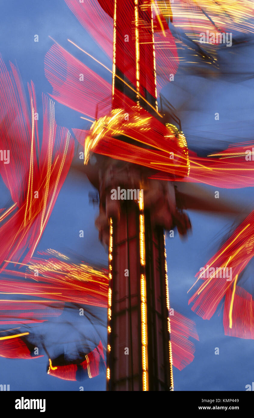 Amusement Ride in motion Stock Photo - Alamy