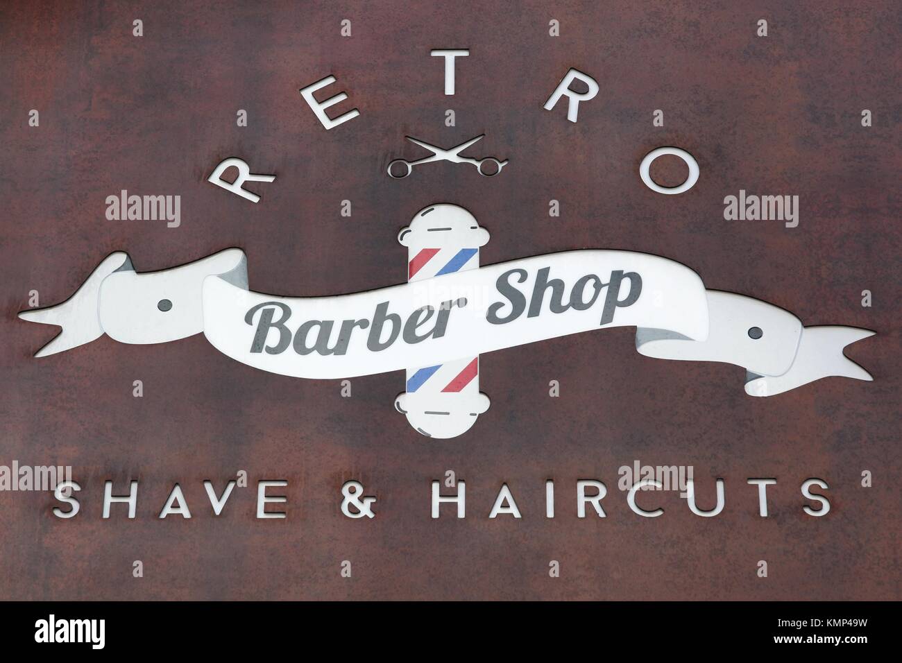 Barbershop sign hi-res stock photography and images - Alamy