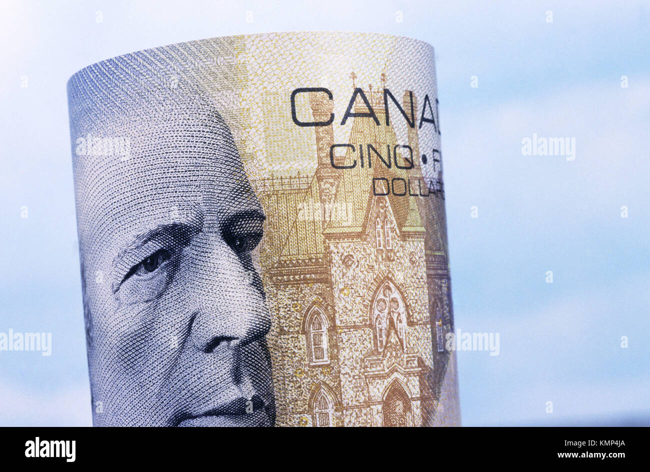Laurier 5 dollar bill hi-res stock photography and images - Alamy