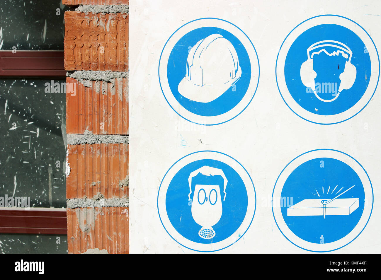 Building site hazard sign hi-res stock photography and images - Alamy