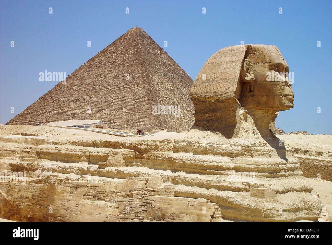 Sphinx and Keops Pyramid. Giza. Egypt Stock Photo - Alamy