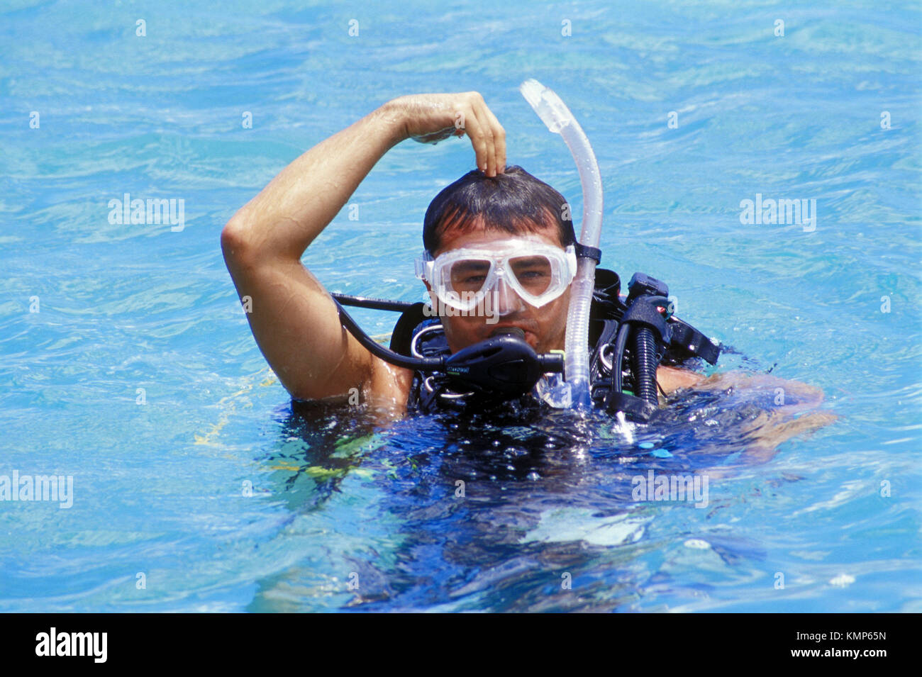 Old man swimming underwater hi-res stock photography and images - Alamy