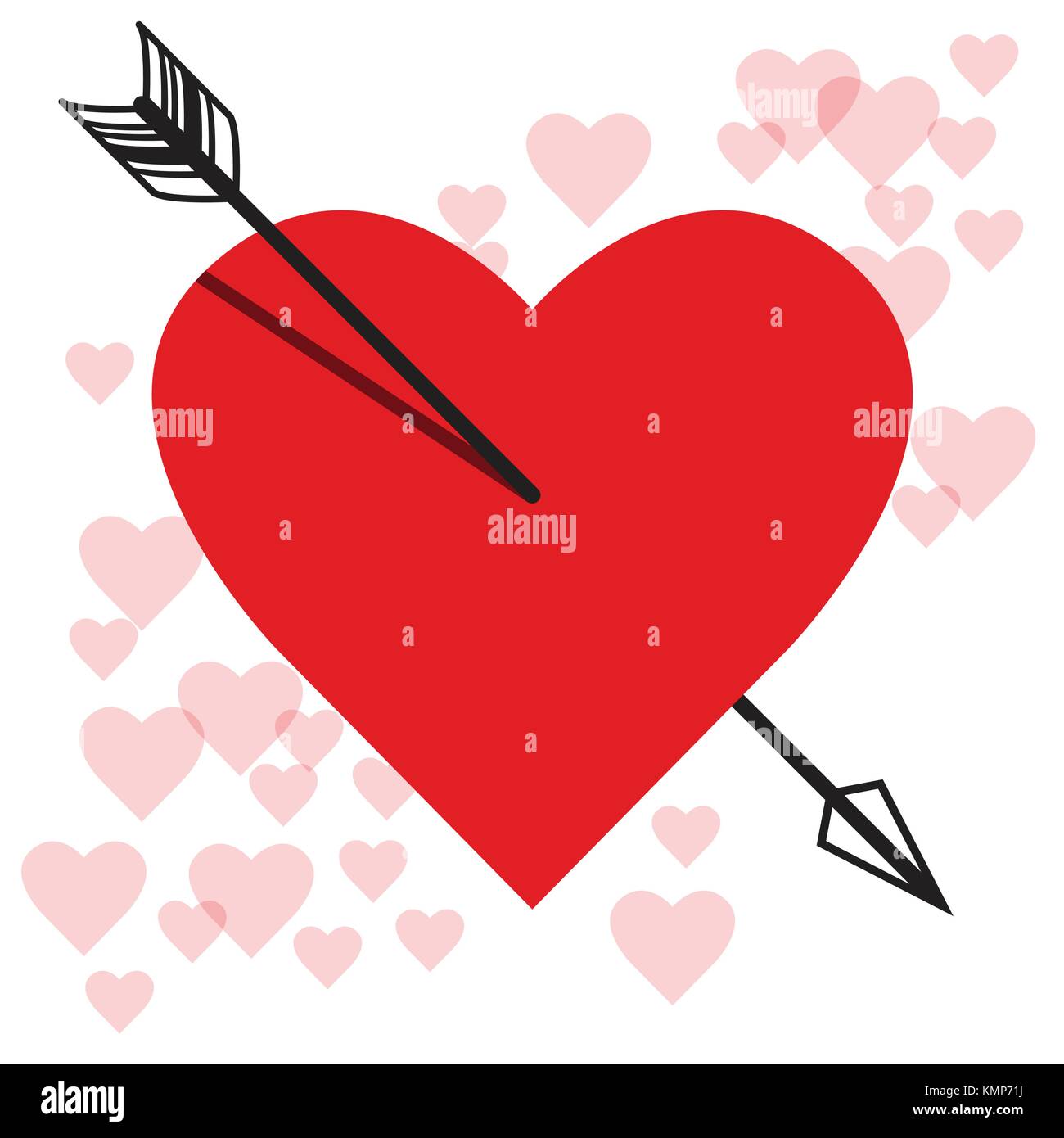 Arrow through the heart Stock Vector Images - Alamy