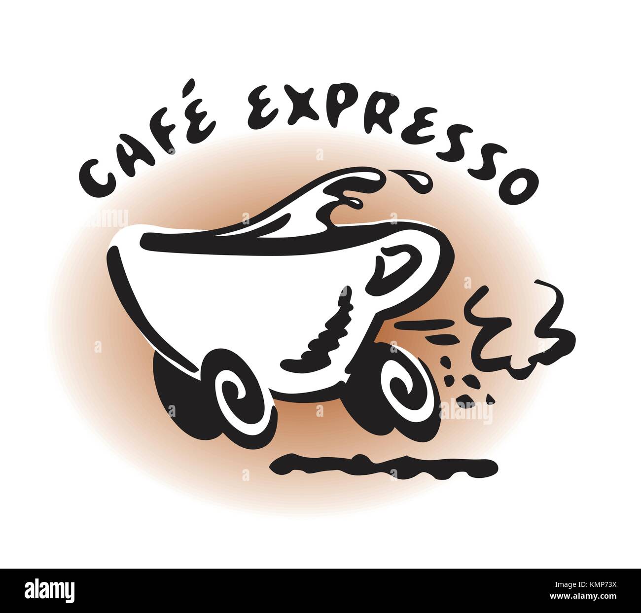 Espresso cafe coffee cup in motion Stock Vector Image & Art - Alamy
