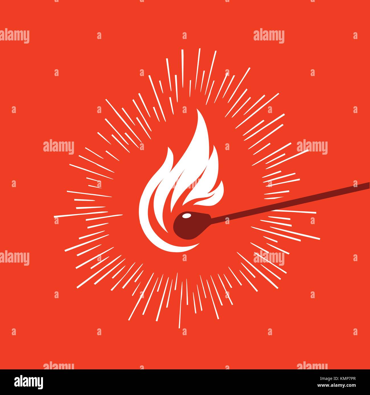 lighted match graphic accent Stock Vector Image & Art - Alamy