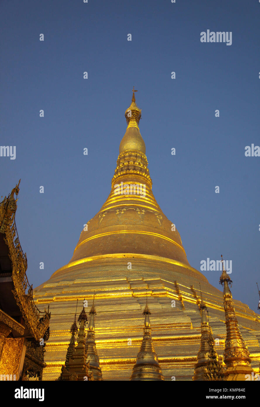 Shwedagon Pagoda of Rangoon in Myanmar Stock Photo - Alamy