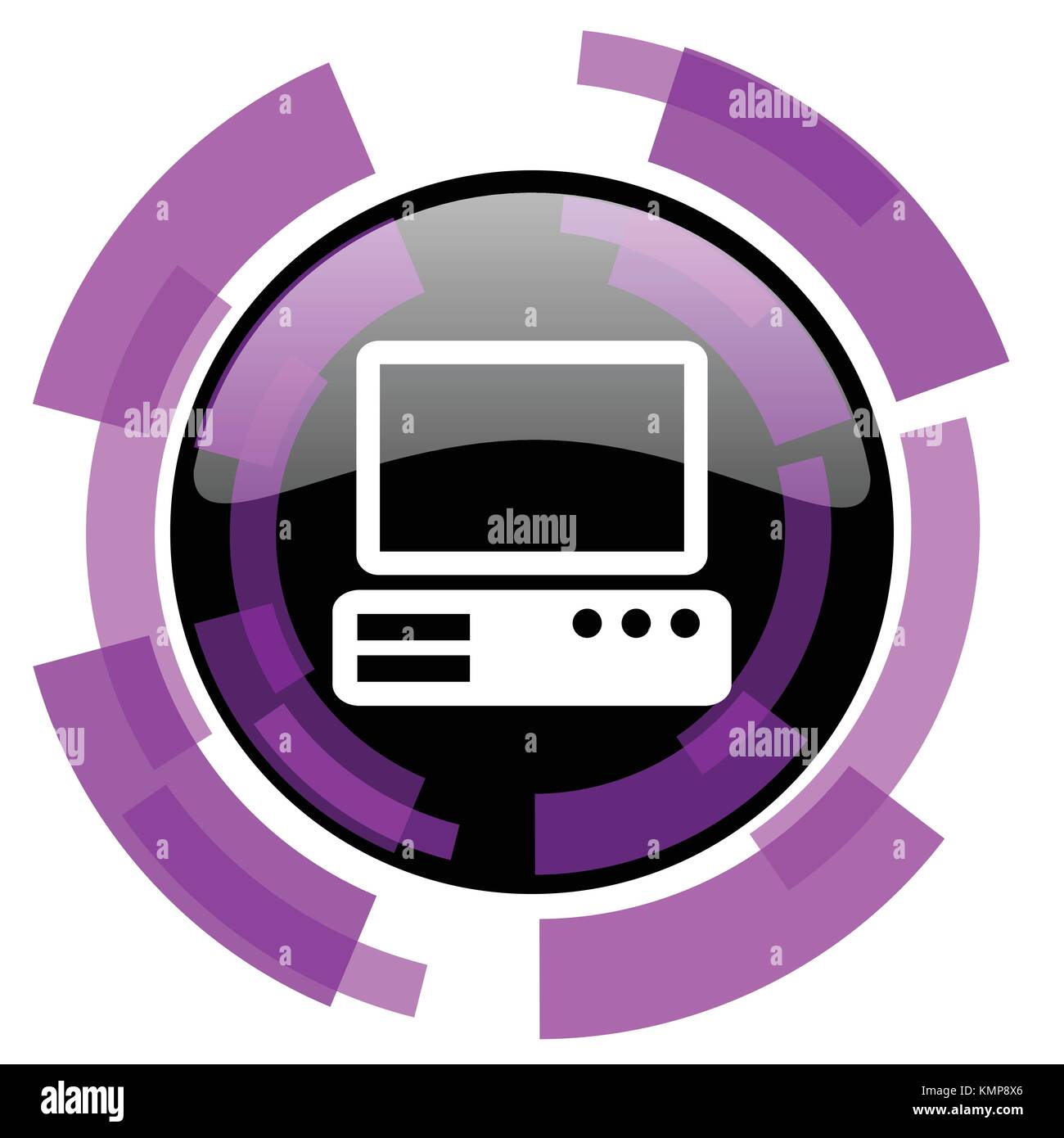 Computer pink violet modern design vector web and smartphone icon ...