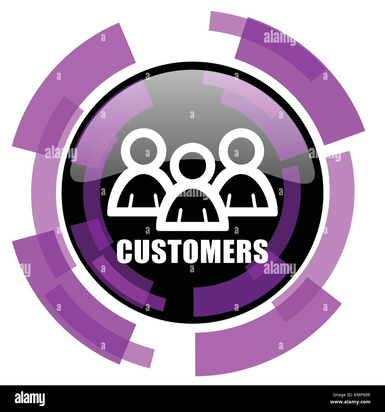 Customers pink violet modern design vector web and smartphone icon ...