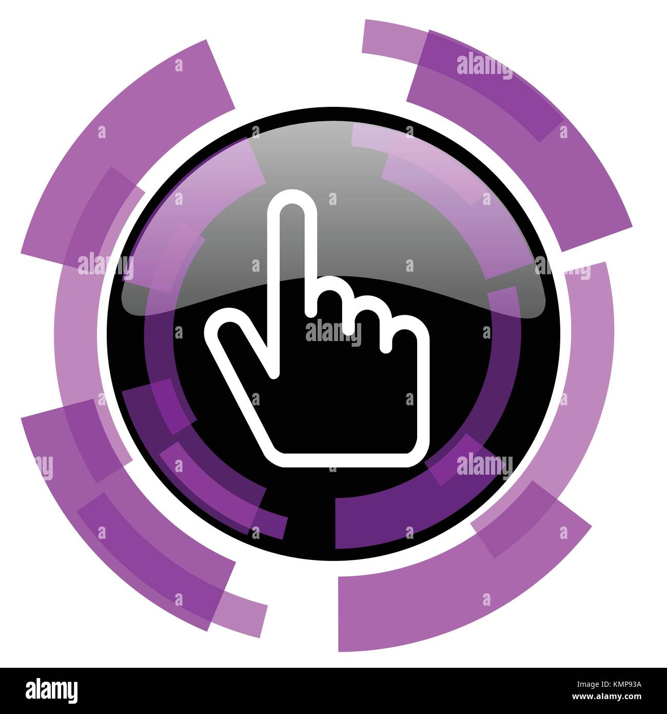 Cursor hand pink violet modern design vector web and smartphone icon ...