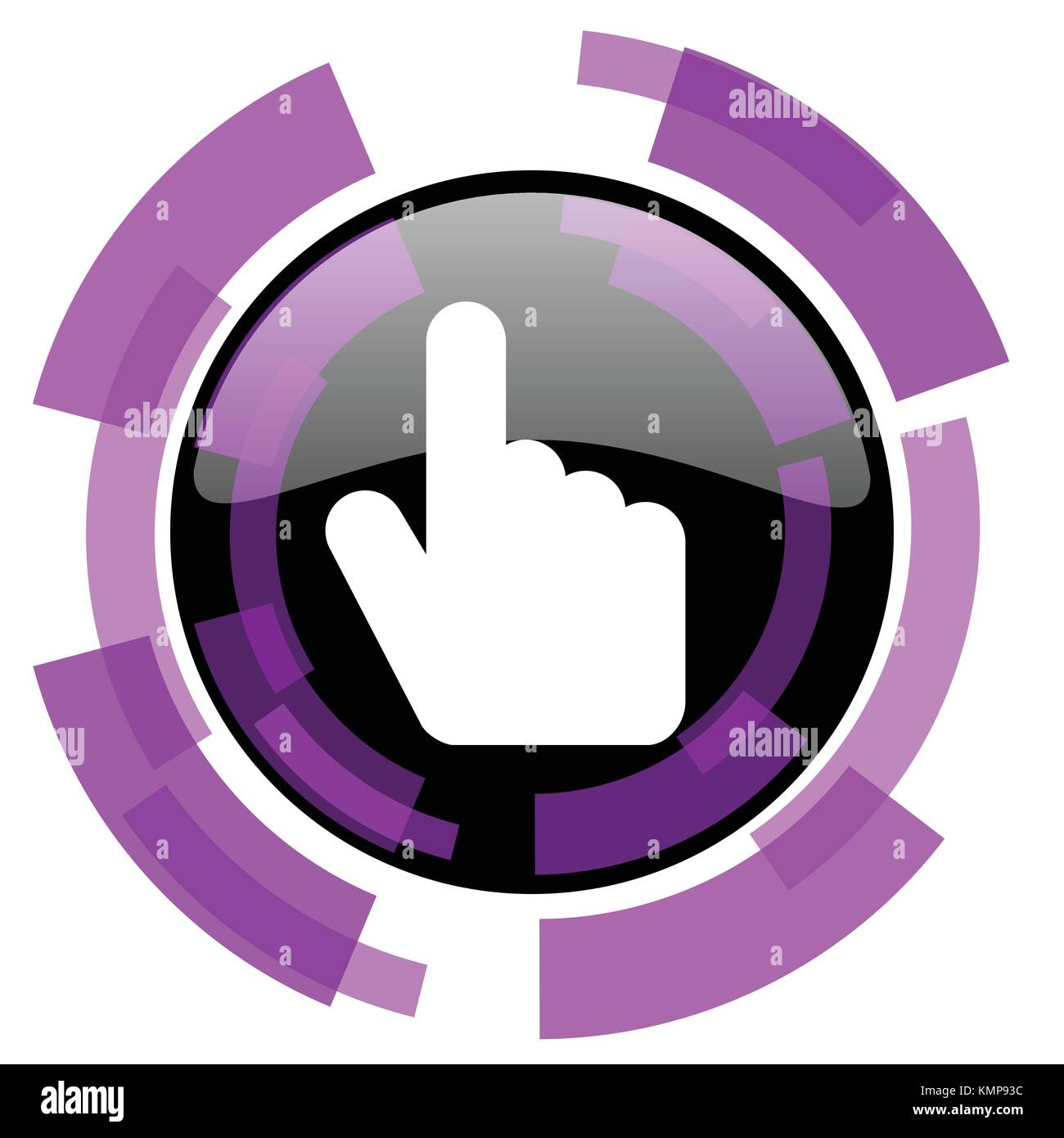 Hand, cursor pink violet modern design vector web and smartphone icon ...