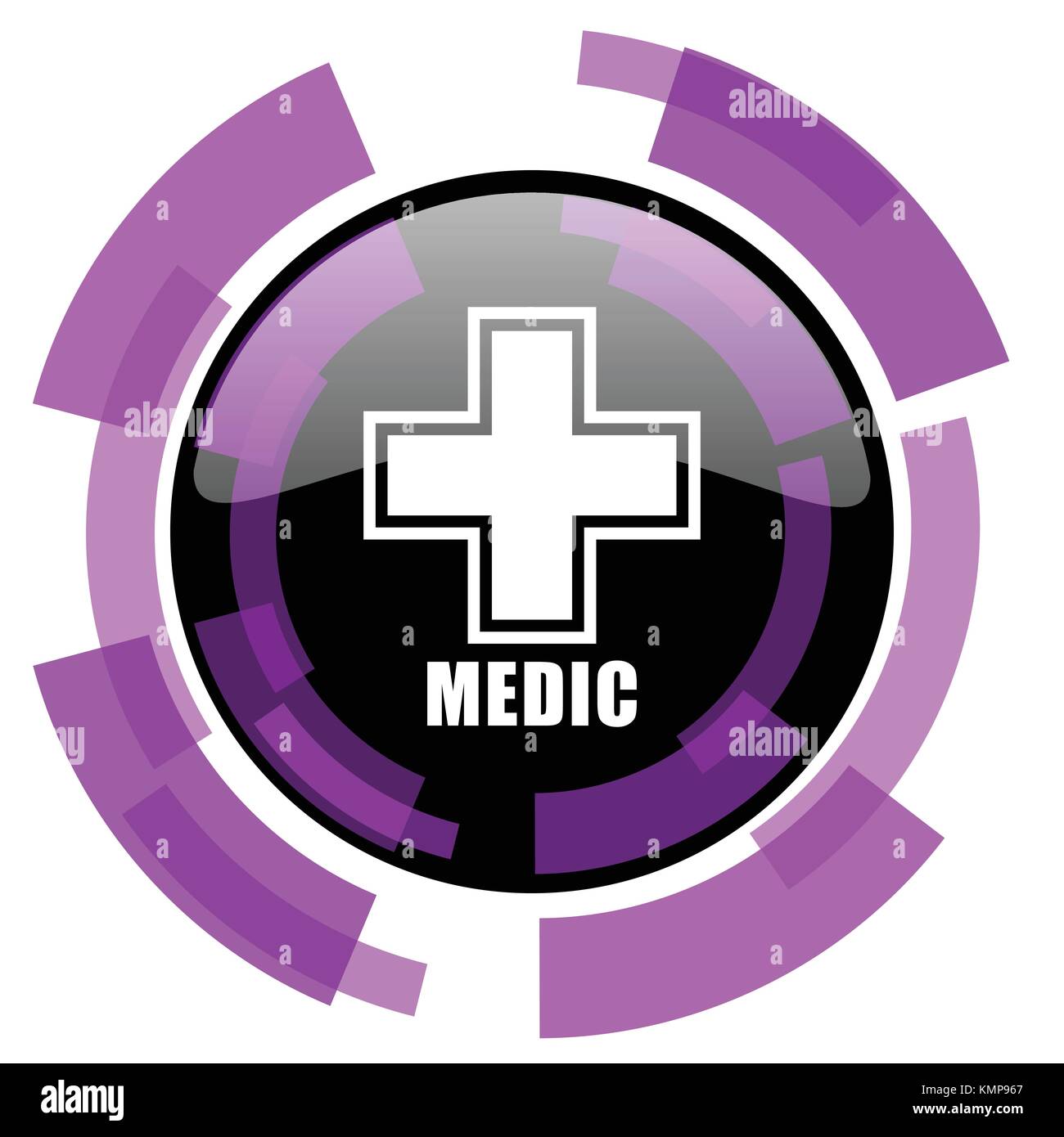 Medic pink violet modern design vector web and smartphone icon. Round ...