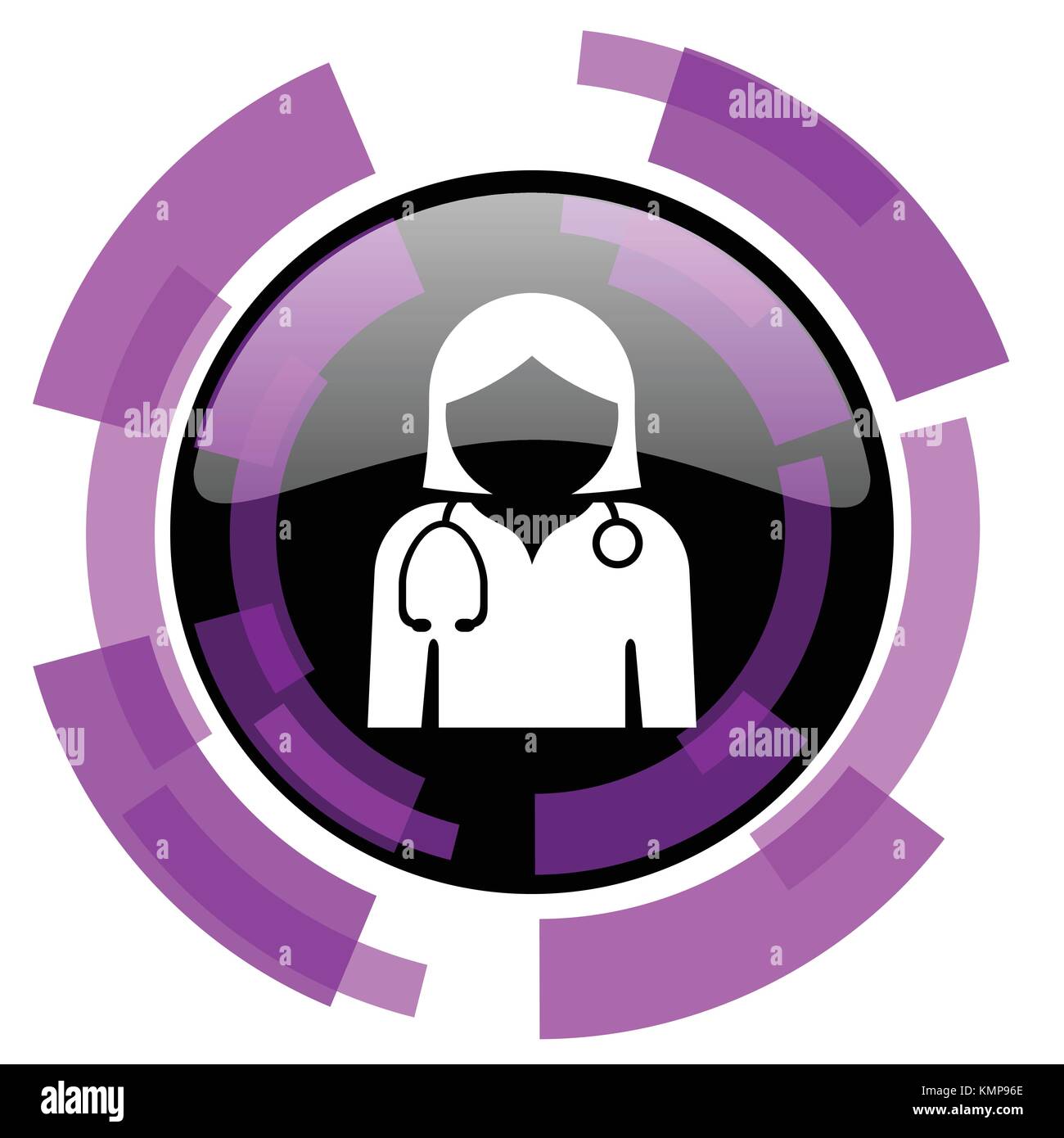 Doctor pink violet modern design vector web and smartphone icon. Round ...