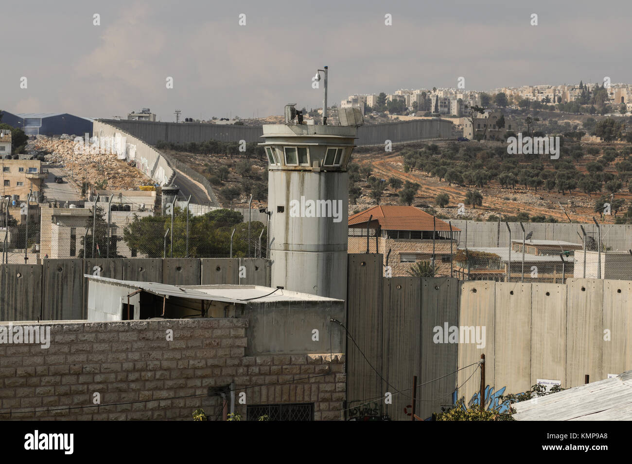 Israeli security wall or barrier in the occupied territories of the ...