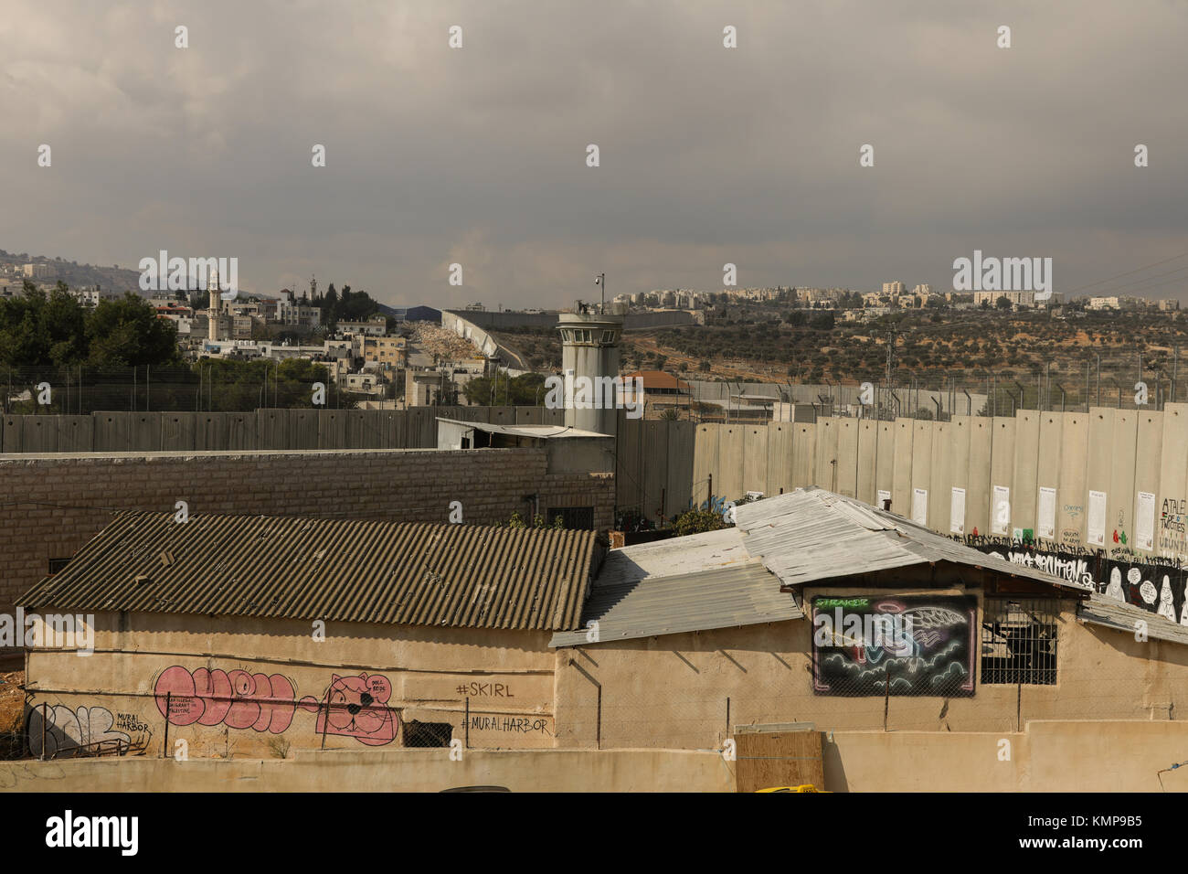 Israeli security wall or barrier in the occupied territories of the ...