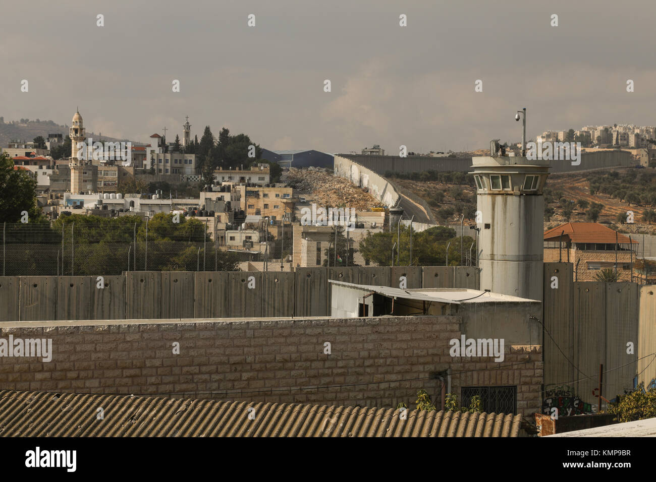 Israeli security wall or barrier in the occupied territories of the ...