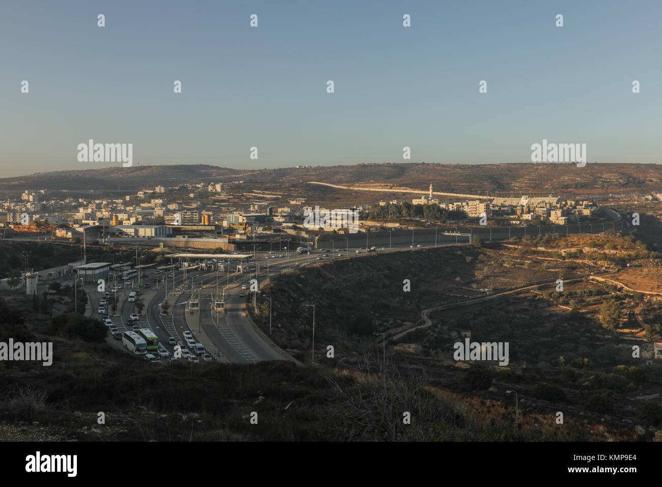 Israeli Checkpoint at security wall in Bethlehem West Bank, Palestine ...