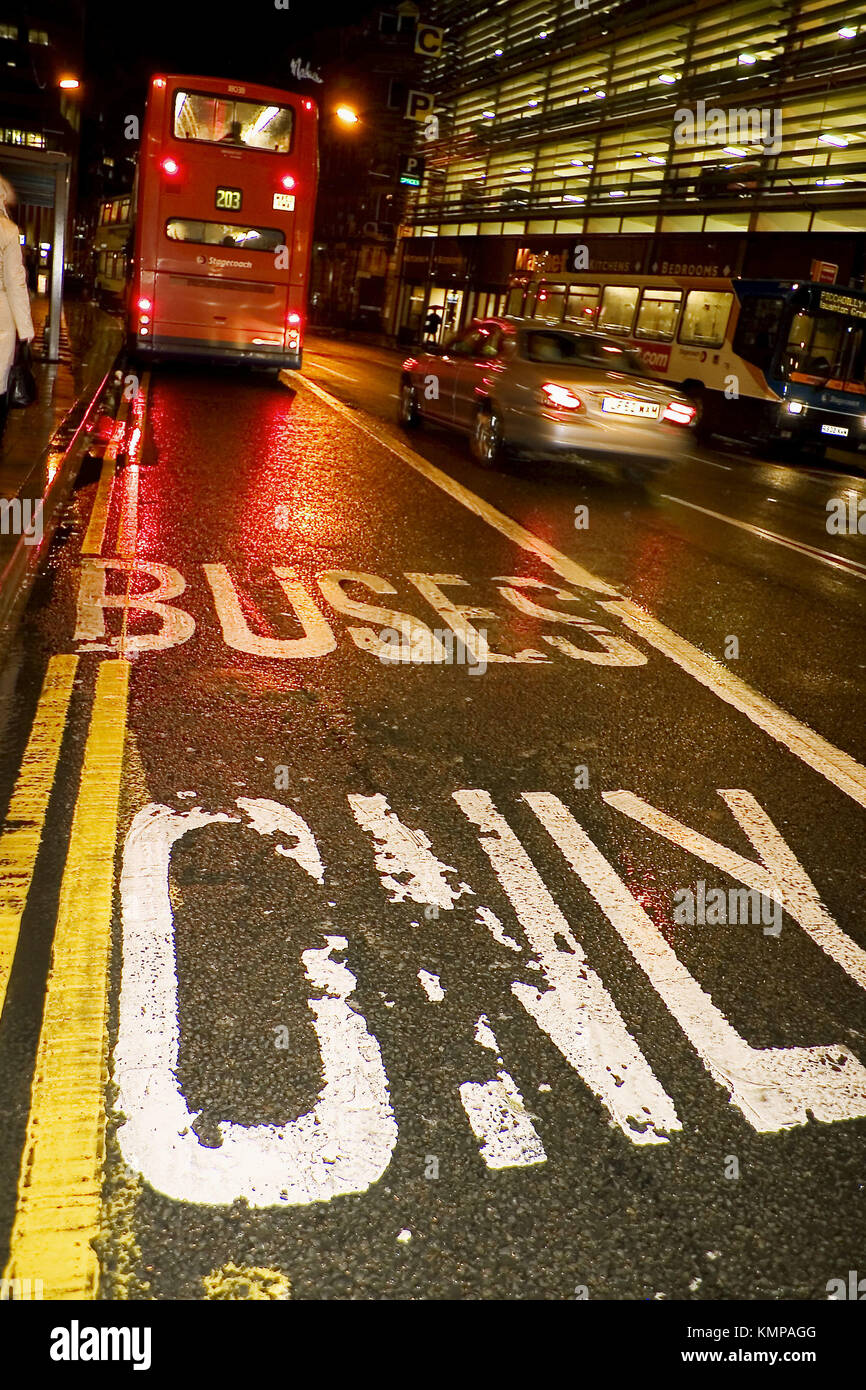 Manchester city line bus Stock Photo - Alamy