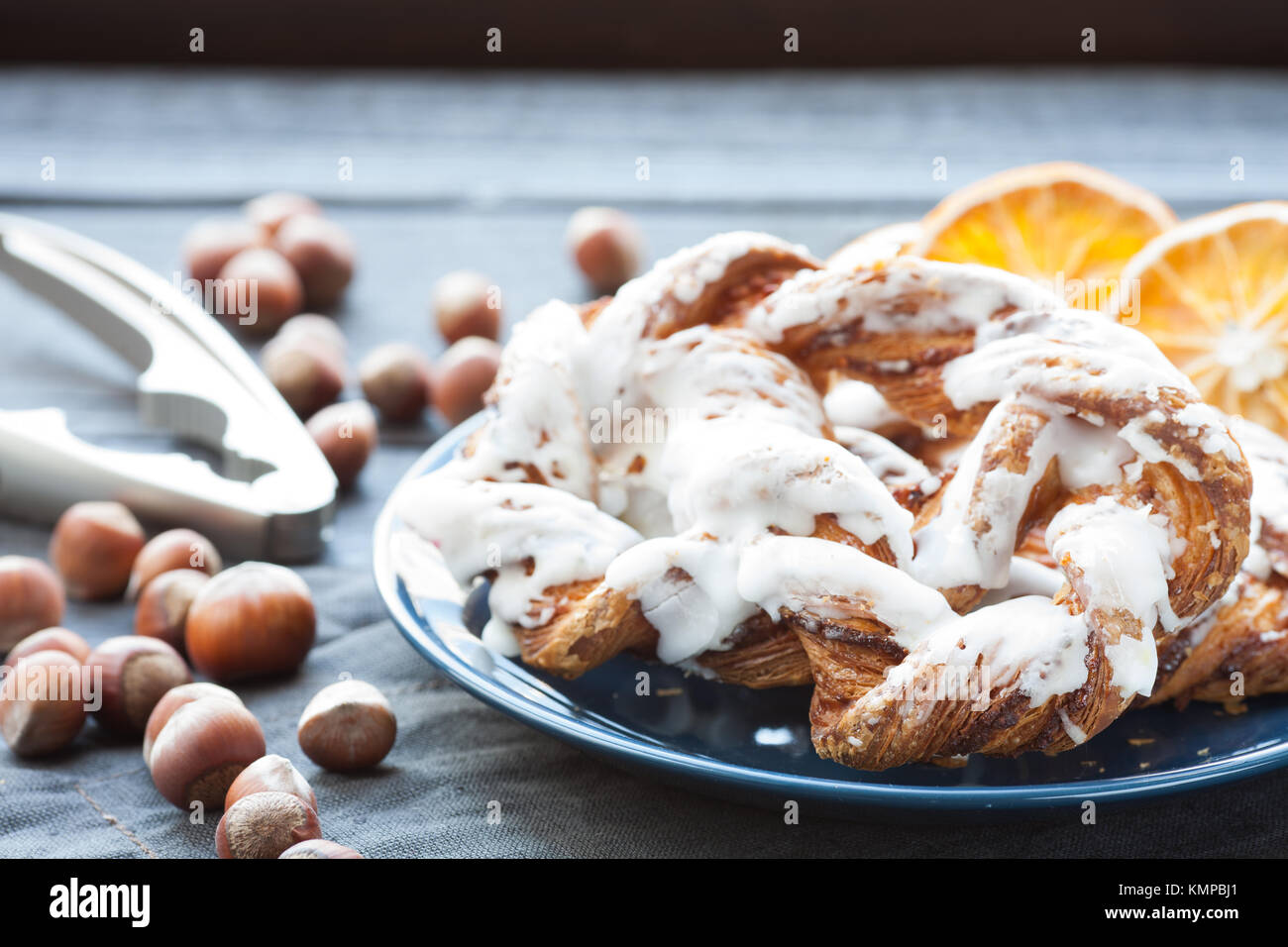 Nut croissant puff pastry hi-res stock photography and images - Alamy