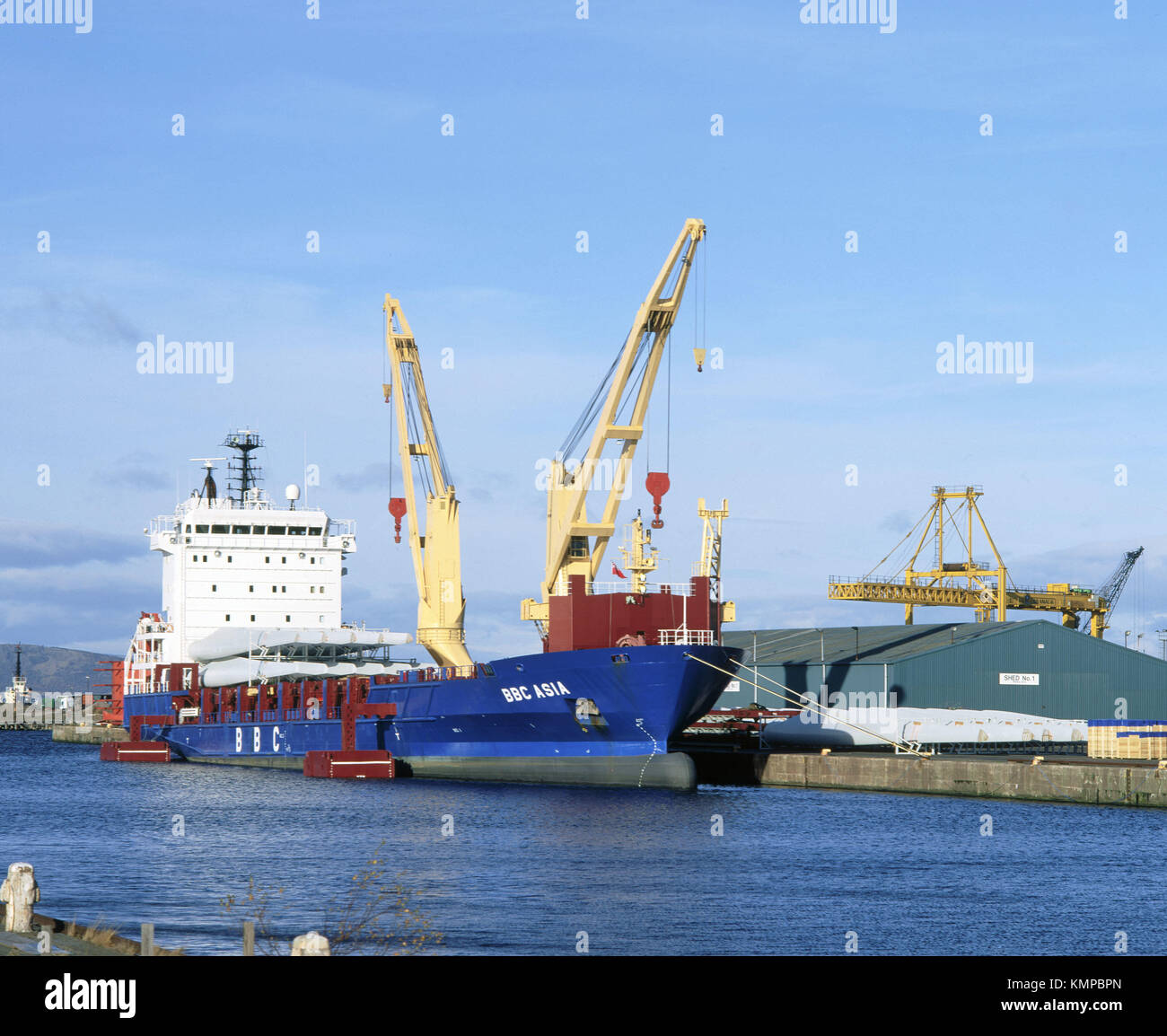 Cargo ship, Leith docks, Edinburgh. Scotland Stock Photo - Alamy